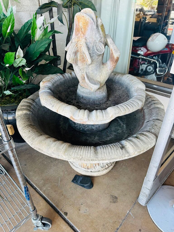 Concrete Outdoor Water Fountain - Miss Daisy's Consignment & Auction House